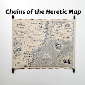Chains of the Heretic Map on Handmade Scroll Land of the - Etsy