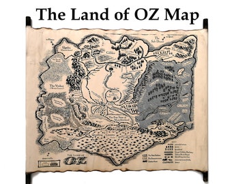 Wicked Map of Oz - Etsy New Zealand