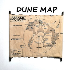 Map of Arrakis Dune Map on Handmade Scroll - Etsy Australia