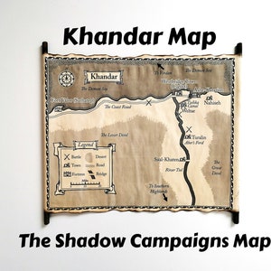 Map of Khandar on Handmade Scroll the Thousand Names Map the - Etsy