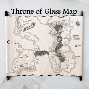 Map of Erilea Map of the World of Throne of Glass Sarah J. - Etsy