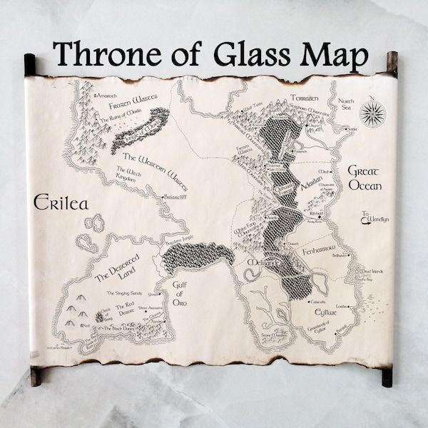 Throne of Glass Map - Etsy