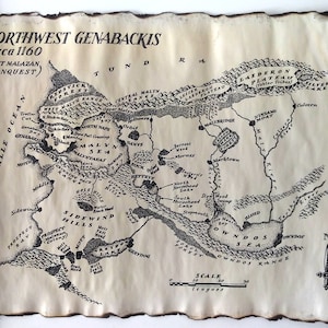 Malazan Northwest Genabackis Map, HANDMADE Scroll, Malazan Empire Map ...