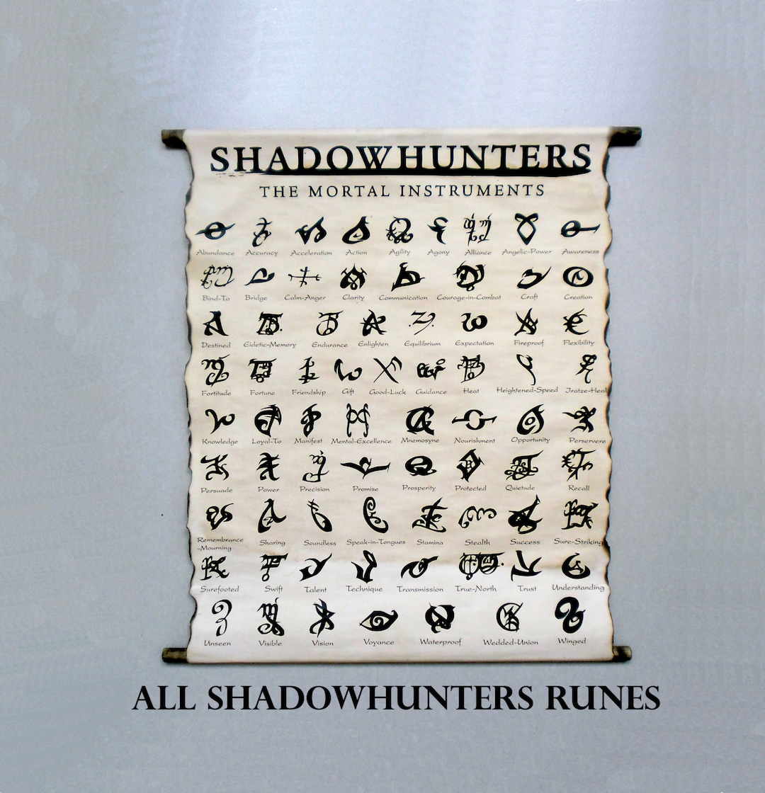 Shadowhunters All Runes The Mortal Instruments Books Runes By