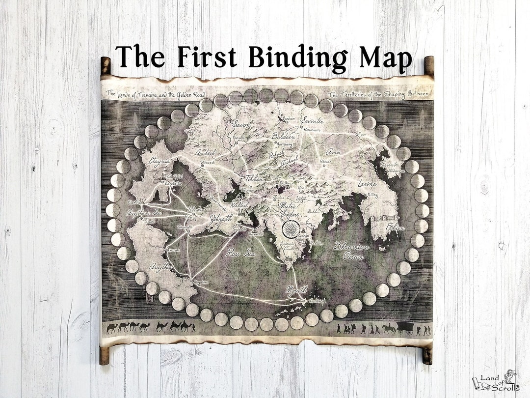 The First Binding Map on Handmade Scroll, Tales of Tremaine Map ...