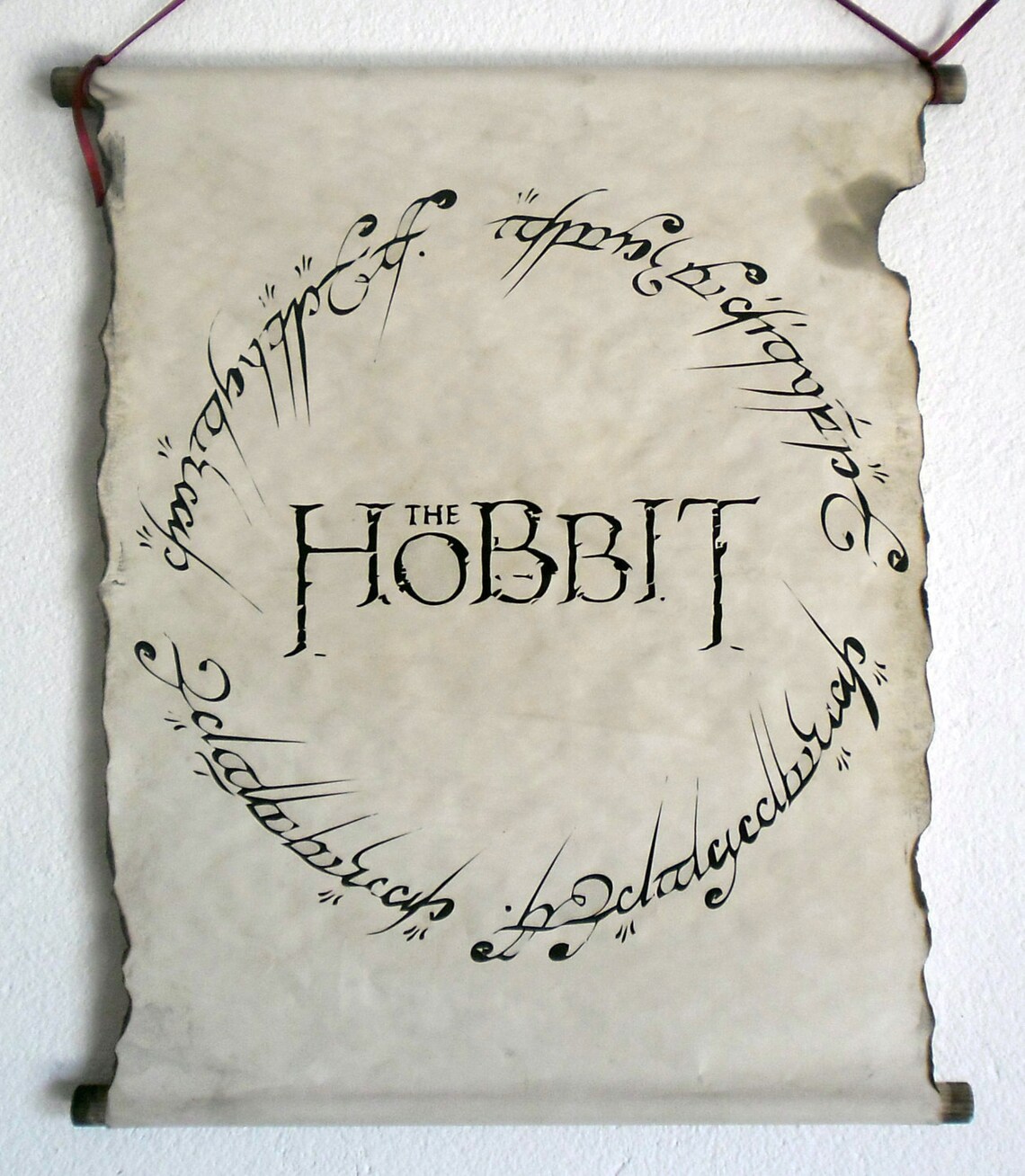 The Hobbit and the One Ring Inscription Lord Of The Rings | Etsy