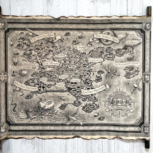 Nevernight Scroll Map, Godsgrave Map Handmade Scroll, the City of ...