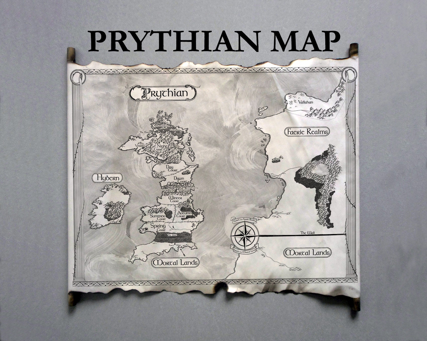 Prythian Map HANDMADE Scroll Acotar Map A Court of Thorns - Etsy