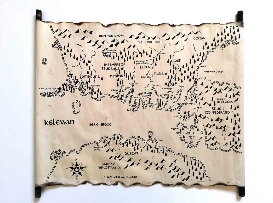 Kelewan Map the Riftwar Cycle Map Midkemia Riftwar Saga - Etsy Ireland