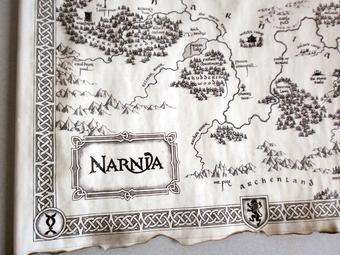 NARNIA MAP the Chronicles of Narnia Map Map of Narnia Narnia - Etsy