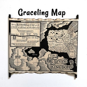 Graceling Map the Seven Kingdoms Map Bitterblue City Map Fire - Etsy ...