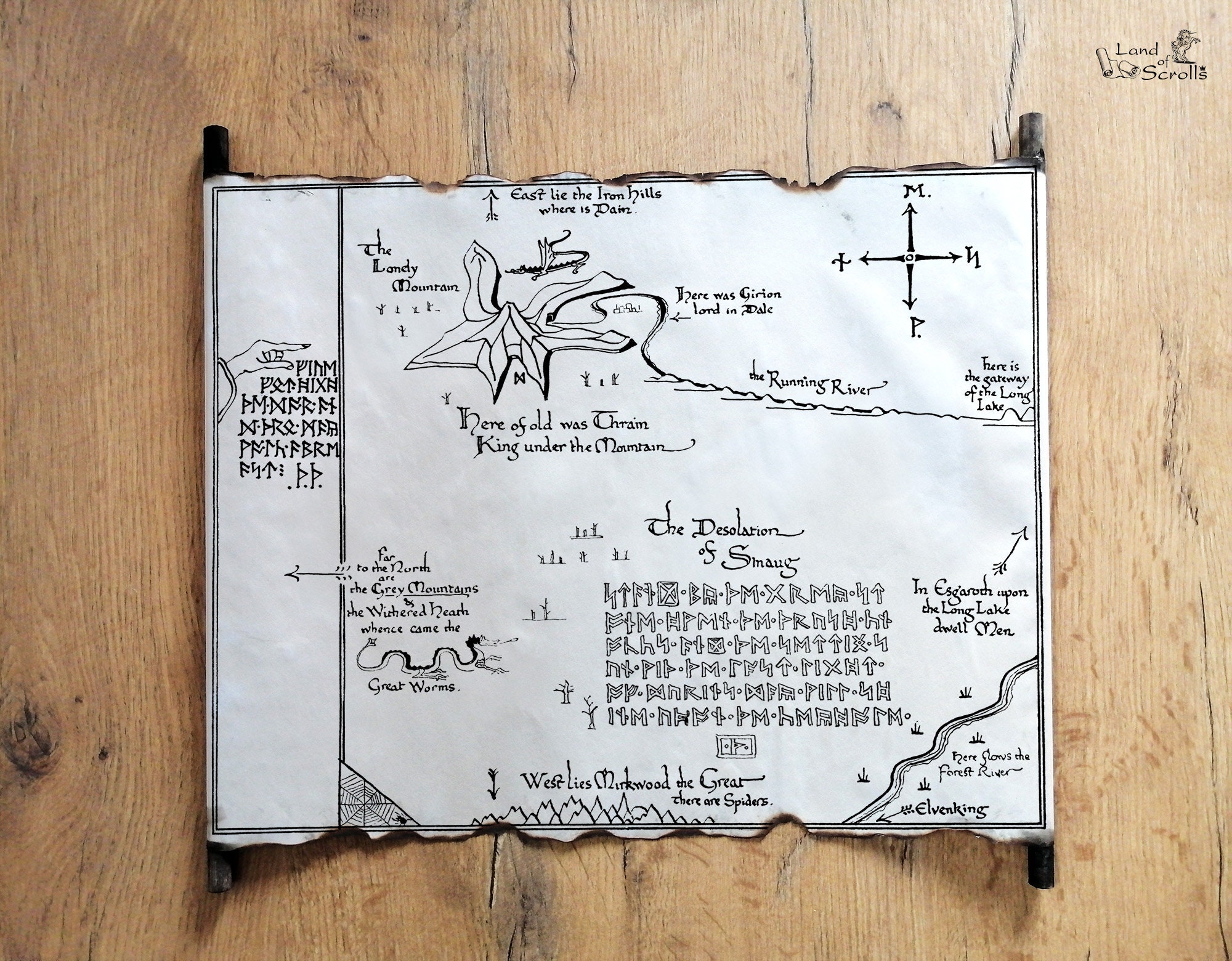 Mapa de Thrór Mapa de Thorin Mapa de El Hobbit Mapa de Erebor - Etsy México