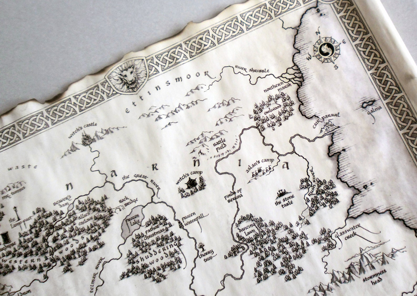 NARNIA MAP the Chronicles of Narnia Map Map of Narnia Narnia - Etsy