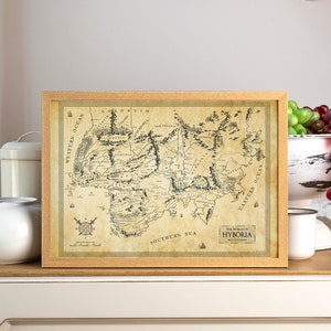 Conan Map Poster, the World of Hyboria Map Poster, Age of Conan Map ...