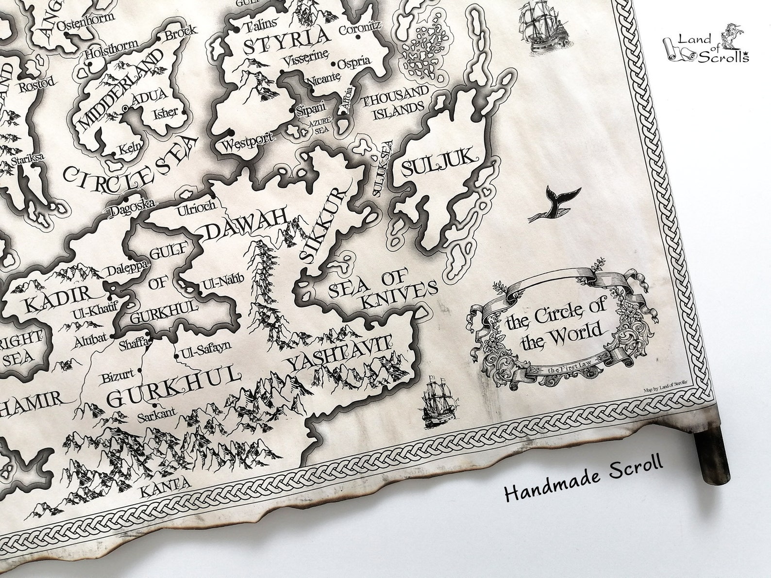 First Law Map Circle of the World Map by Land of Scrolls Joe - Etsy