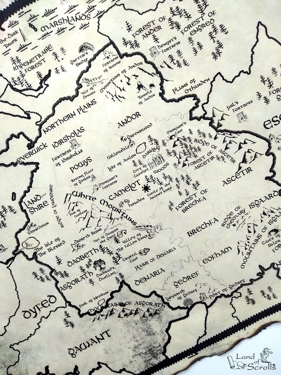 Art & Collectibles Digital Prints Prints Merlin on BBC Map of Camelot ...