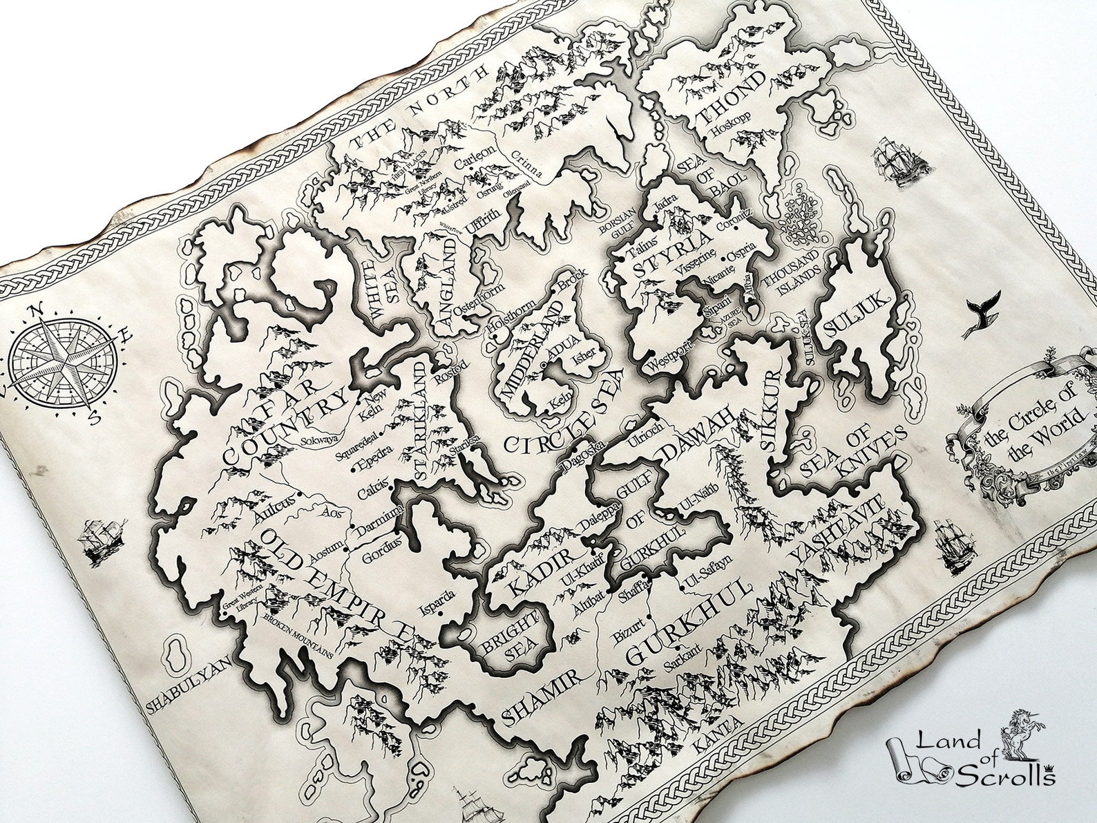 First Law Map Circle of the World Map by Land of Scrolls Joe - Etsy