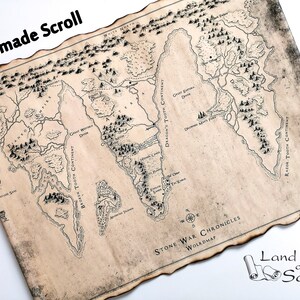 Stone War Chronicles World Map on Handmade Scroll Windcatcher - Etsy