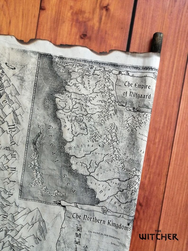 The Witcher Map the Northern Kingdoms the Empire of - Etsy