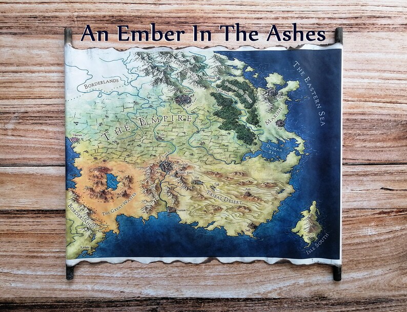 An Ember in the Ashes Scroll Map the Empire Map A Torch - Etsy Canada
