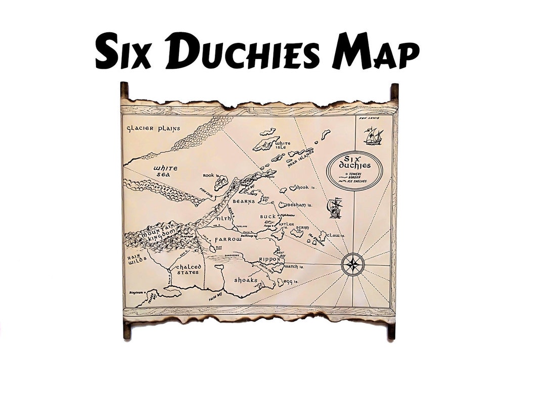 The Six Duchies Map, Robin Hobb's Realm of the Elderlings Map on ...