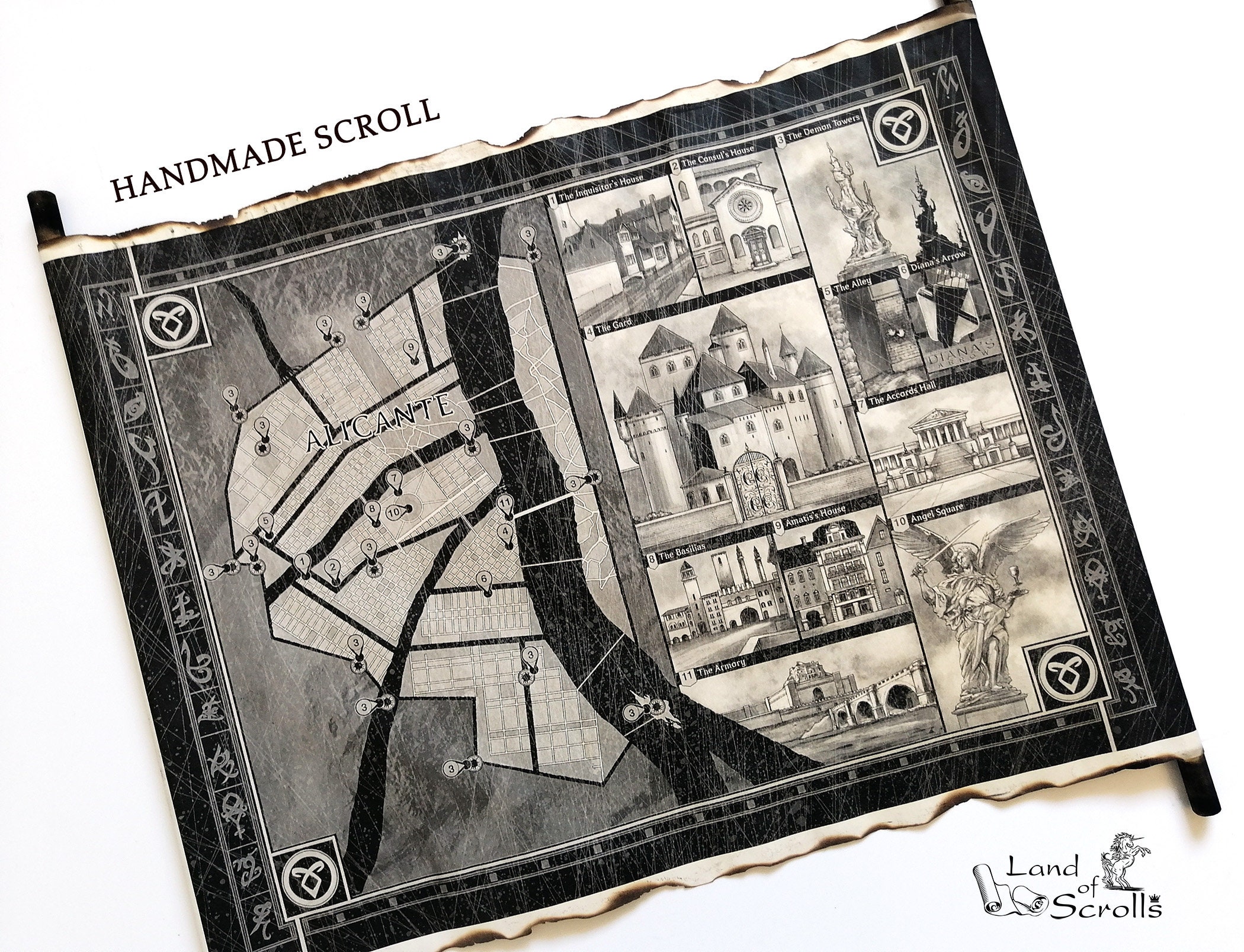 Shadowhunters Map of Alicante the Mortal Instruments Glass - Etsy Canada