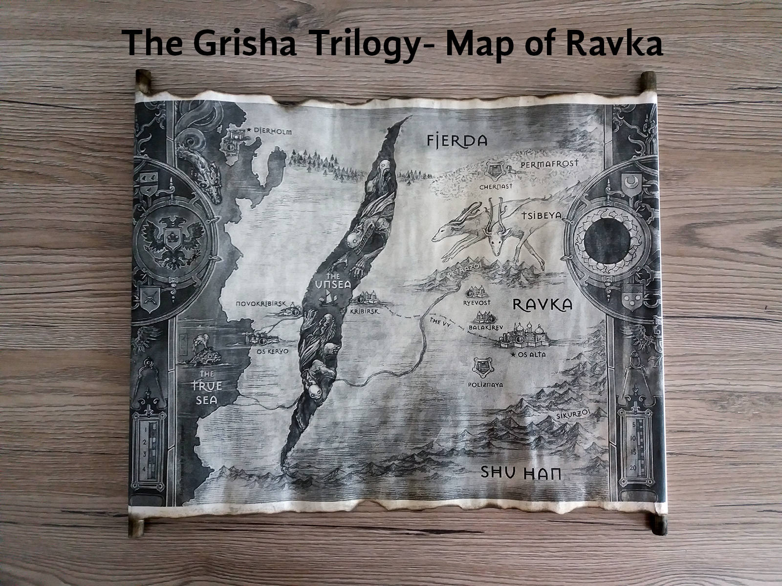 Map of Ravka Scroll, The Grisha Trilogy Map, Ravka Map, Grishaverse Map ...