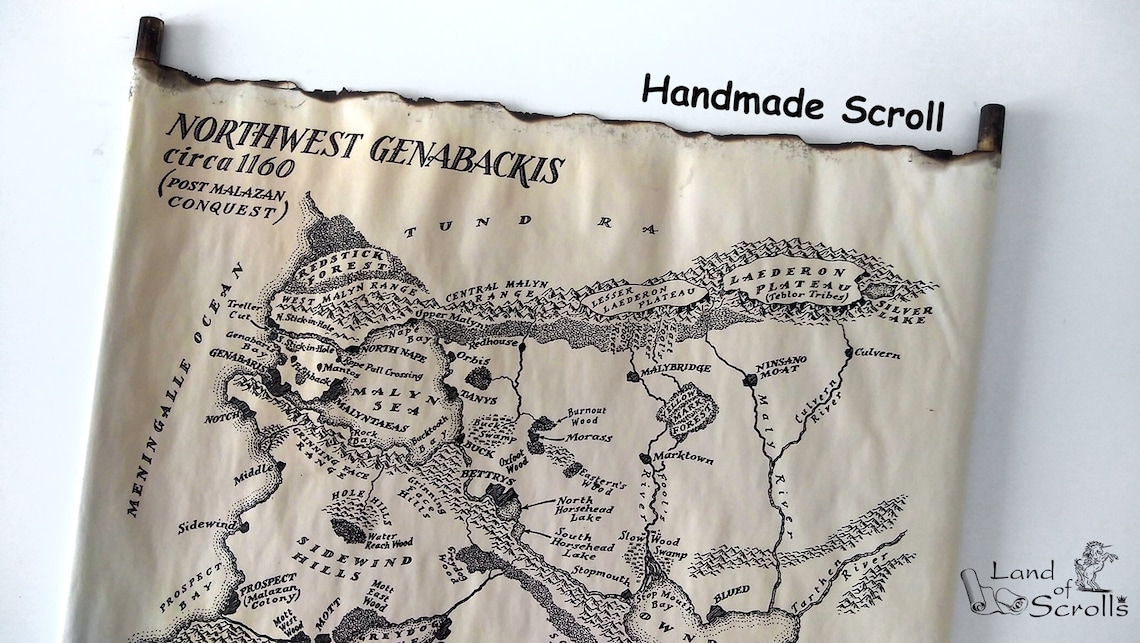 Malazan Northwest Genabackis Map HANDMADE Scroll Malazan - Etsy