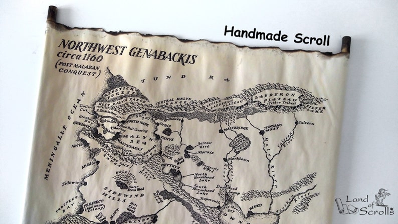 Malazan Northwest Genabackis Map HANDMADE Scroll Malazan - Etsy