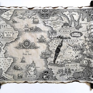The Grishaverse Map, Grisha Trilogy Map Scroll, Shadow and Bone, Six of ...