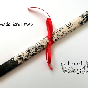 An Ember in the Ashes Map on Handmade Scroll, the Empire Map, A Torch ...