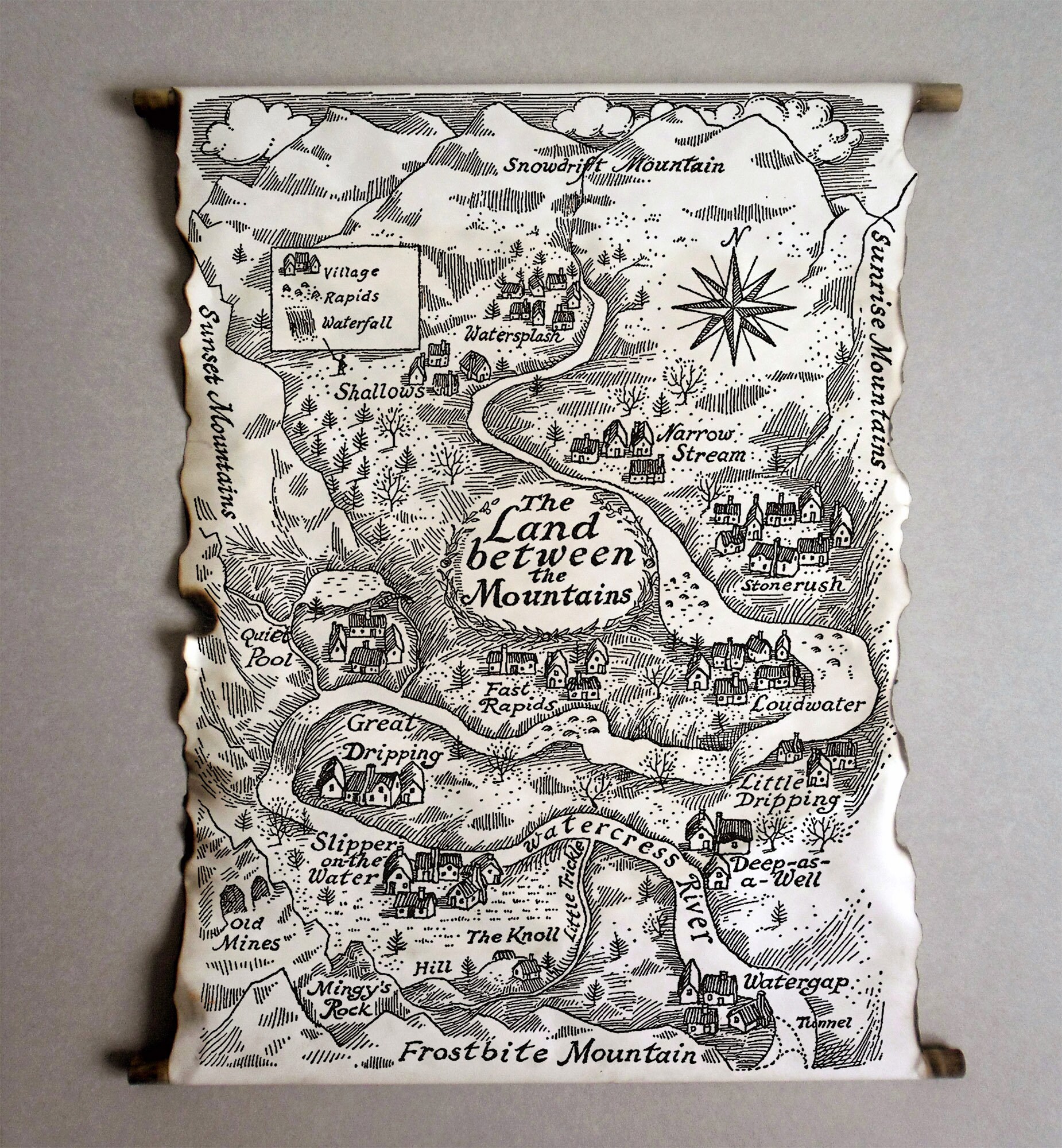 The Gammage Cup Map the Land Between the Mountains on Handmade - Etsy UK