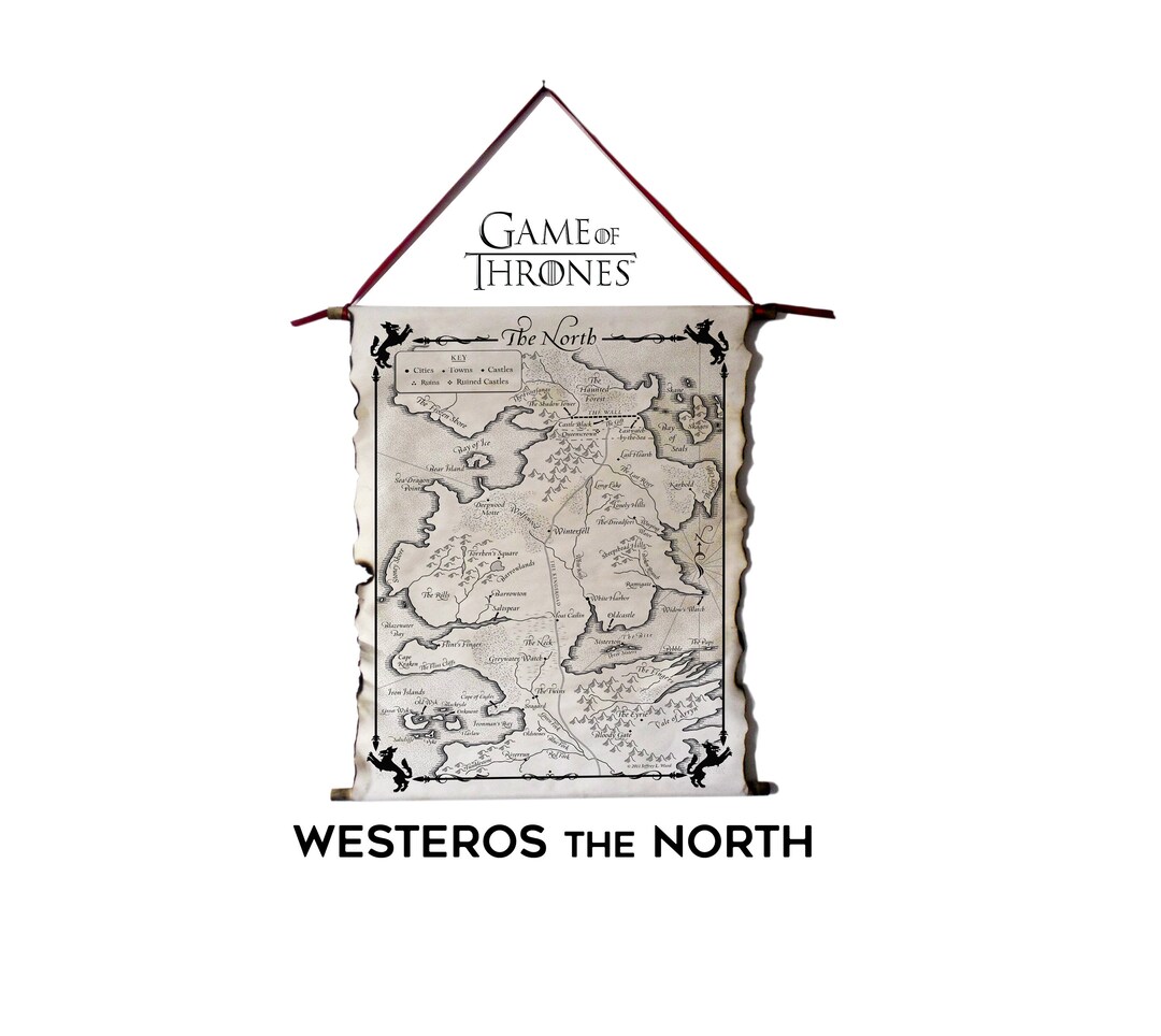 Westeros Map of the North Game of Thrones the North Map - Etsy UK