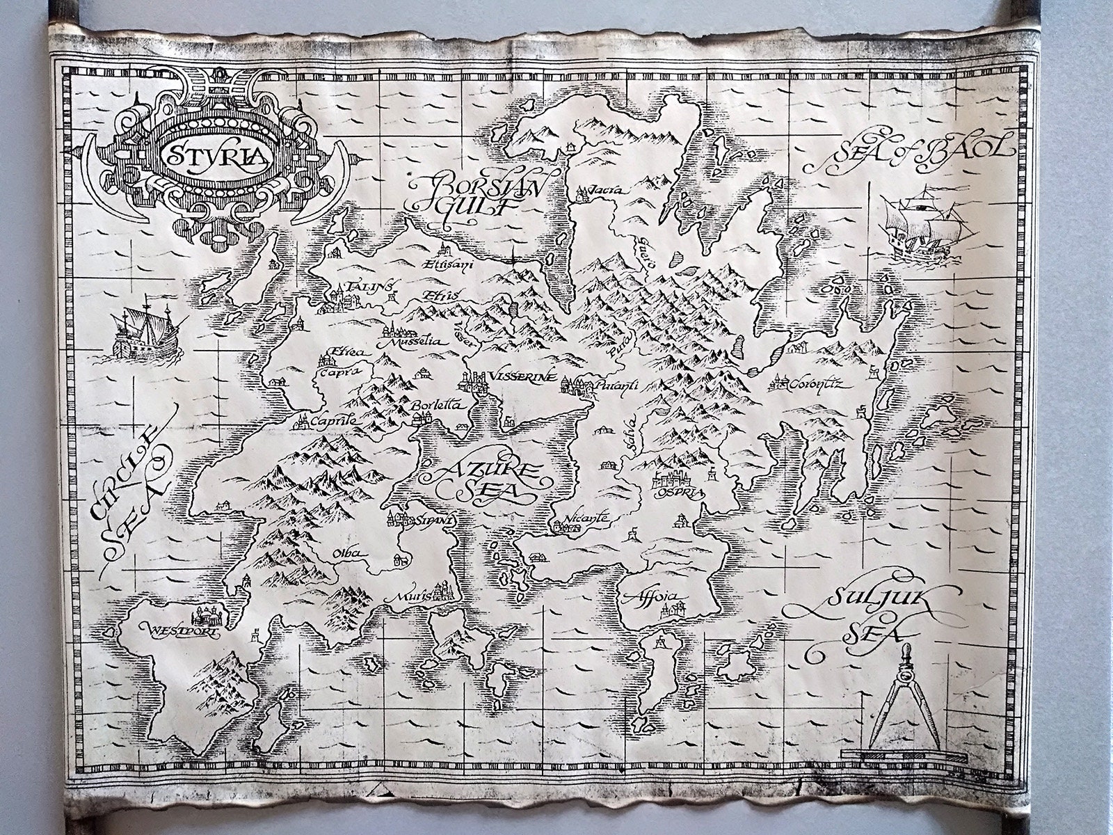 Styria Map the Circle of the World Map the First Law Map on - Etsy UK