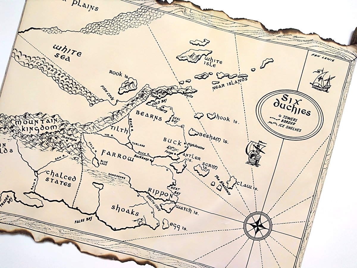 The Six Duchies Map Robin Hobb's Realm of the Elderlings | Etsy