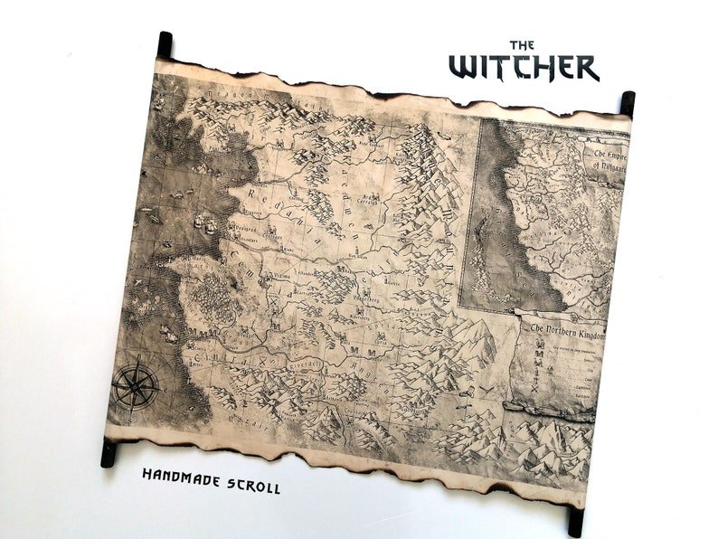 The Witcher Map the Northern Kingdoms the Empire of - Etsy