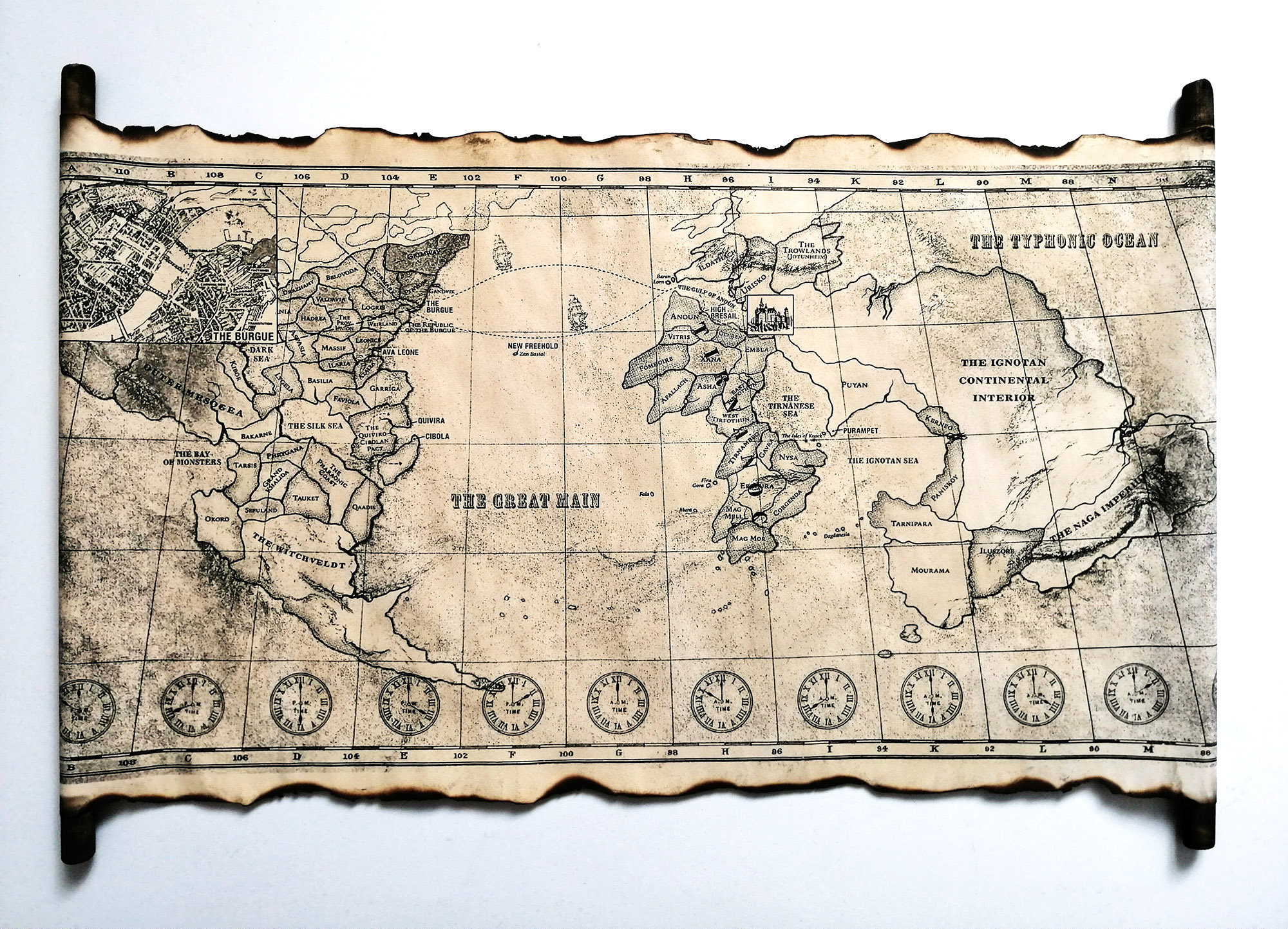 Carnival Row World Map the Republic of the Burgue Map the - Etsy UK