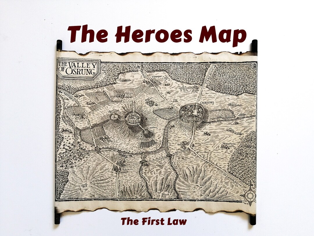 The FIRST LAW, the Valley of Osrung Map, the Heroes Map on Handmade ...