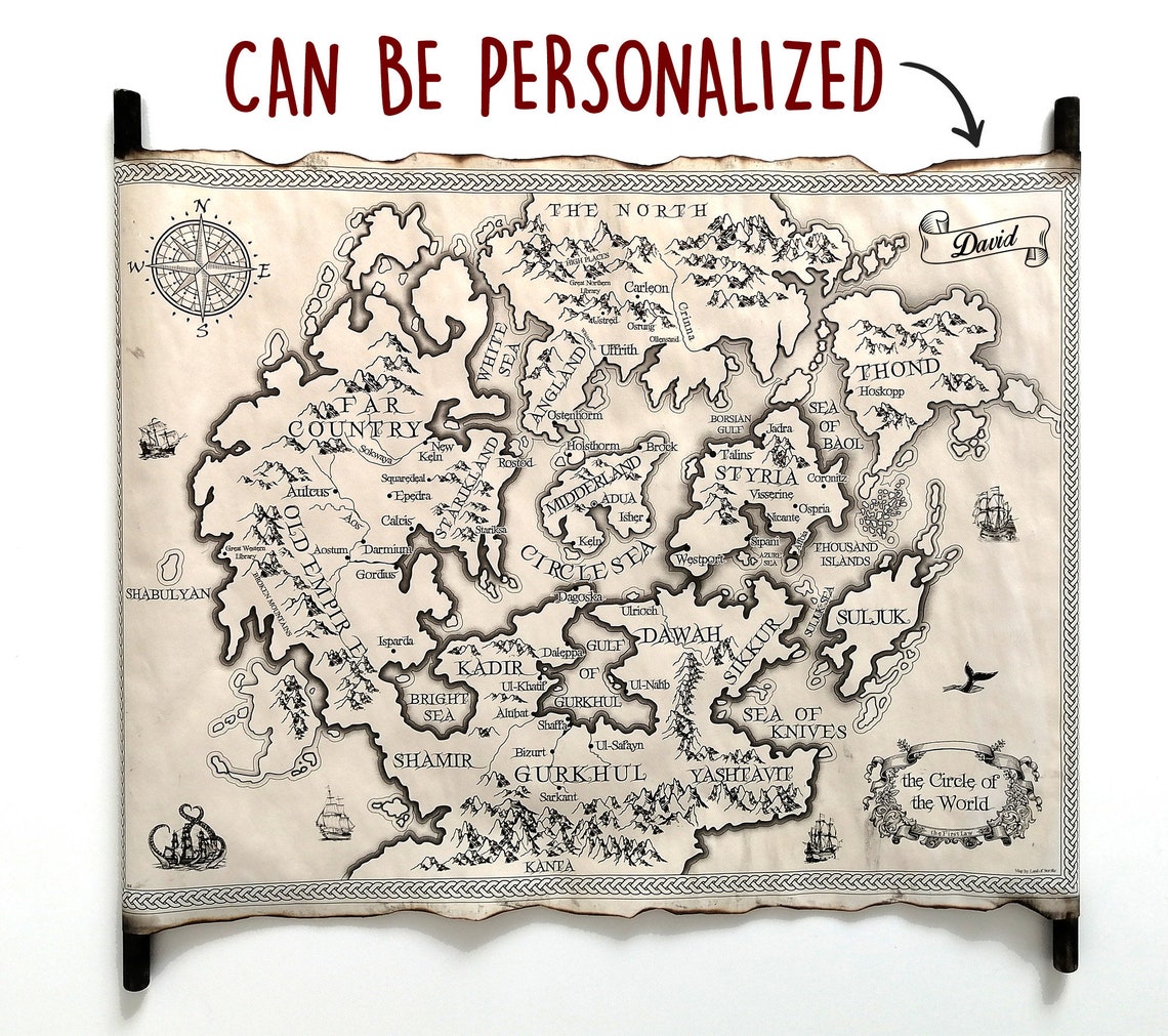 First Law Map Circle of the World Map by Land of Scrolls Joe - Etsy UK
