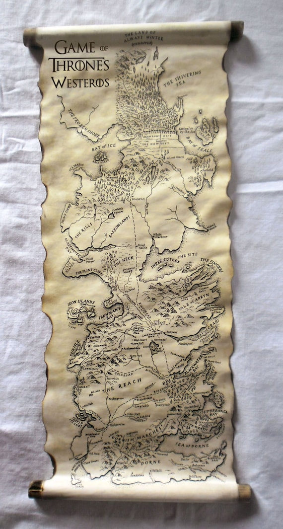 Game Of Thrones Map Poster