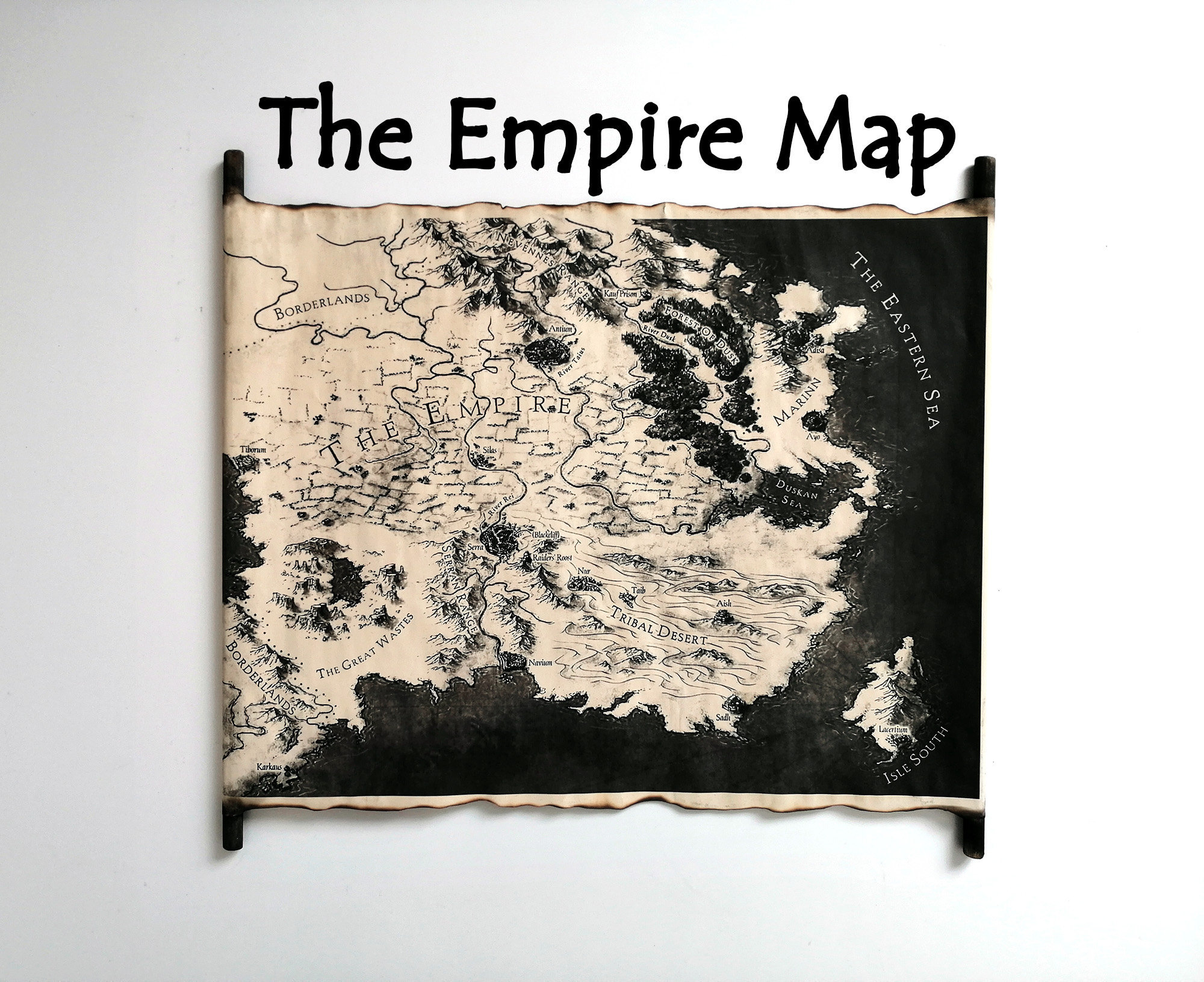 An Ember in the Ashes Map on Handmade Scroll the Empire Map - Etsy