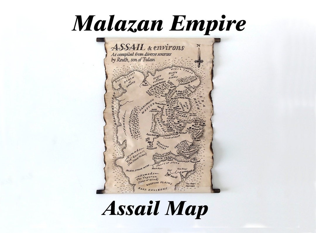 Map of Malazan Empire Assail Map Malazan Book of the Fallen - Etsy