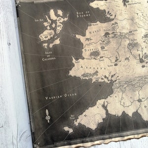Map of Andarra on Handmade Scroll, the Licanius Trilogy Map, the Shadow ...