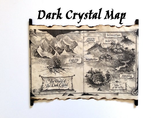 Dark Crystal Map Map of Thra the World of the Dark Crystal | Etsy Australia