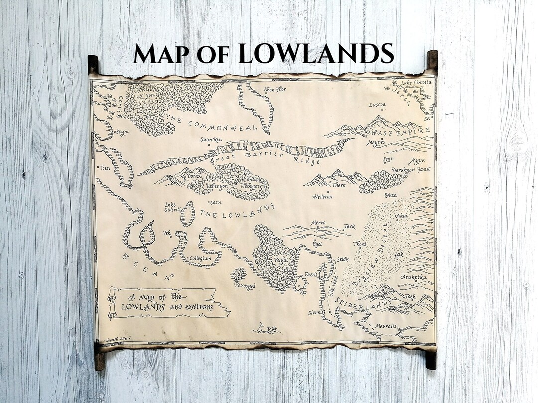 Map of the Lowlands and Environs, Shadows of the Apt Map, Map of ...