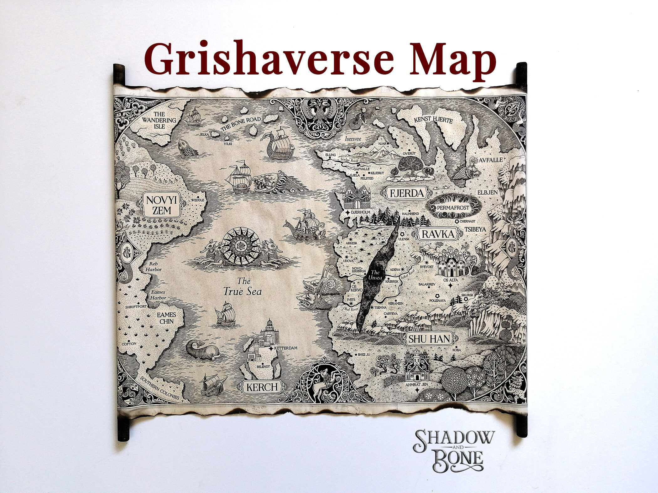The Grishaverse Map Grisha Trilogy Map Scroll Shadow and - Etsy Canada