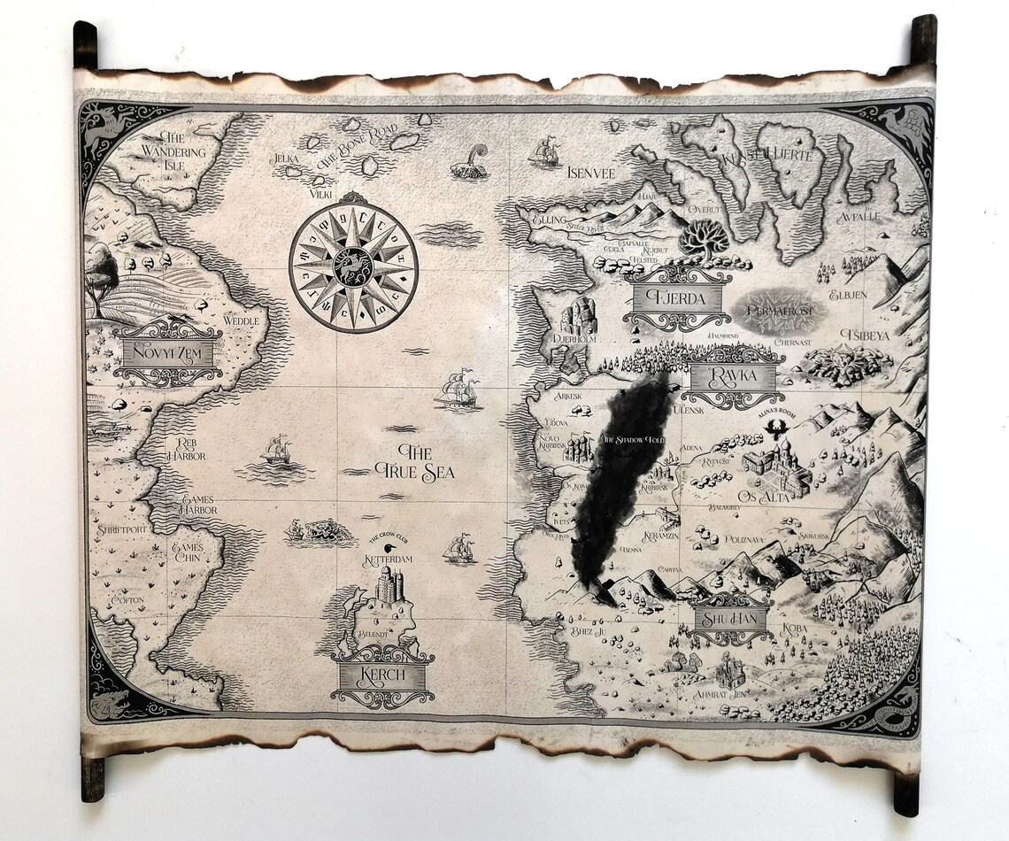 World of Grisha Map Shadow and Bone Map Siege and Storm Six - Etsy Canada