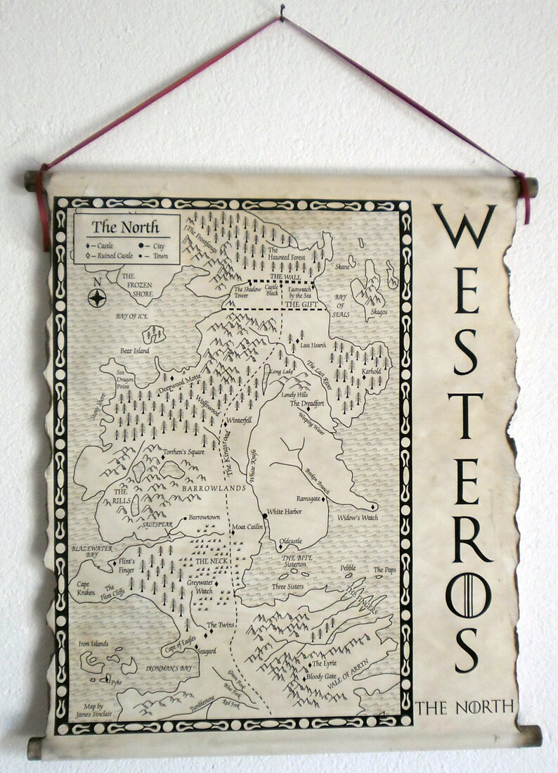 MAP X2 NORTH and SOUTH 2 Scrolls the North and the South | Etsy