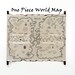 One Piece World Map on Handmade Scroll, Grand Line Map, Red Line One ...