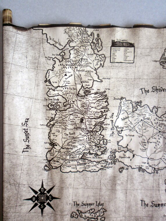 Game Of Thrones Map Poster